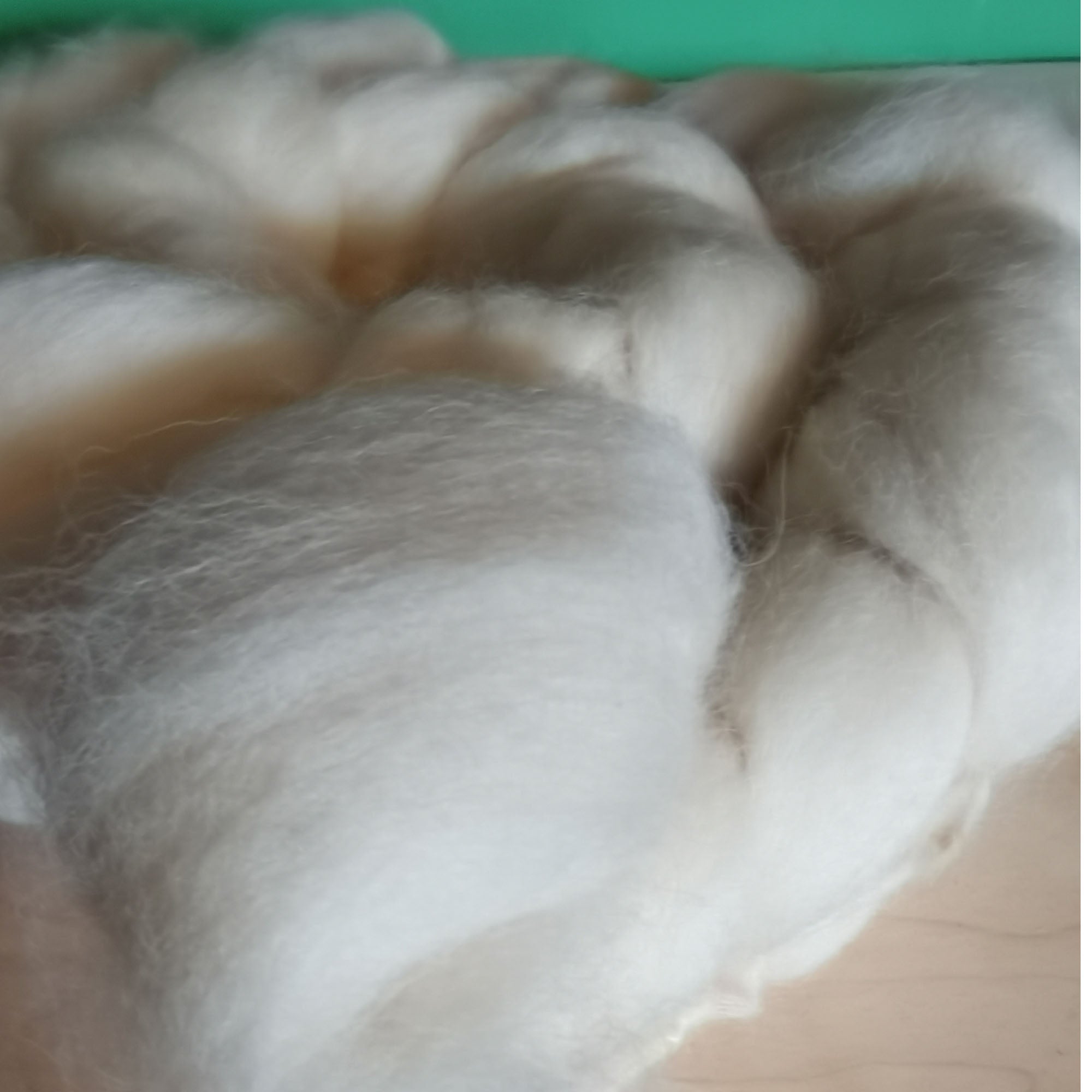 Finnschaf Kammzug ungefärbt NATURWEIß – wasserwolle